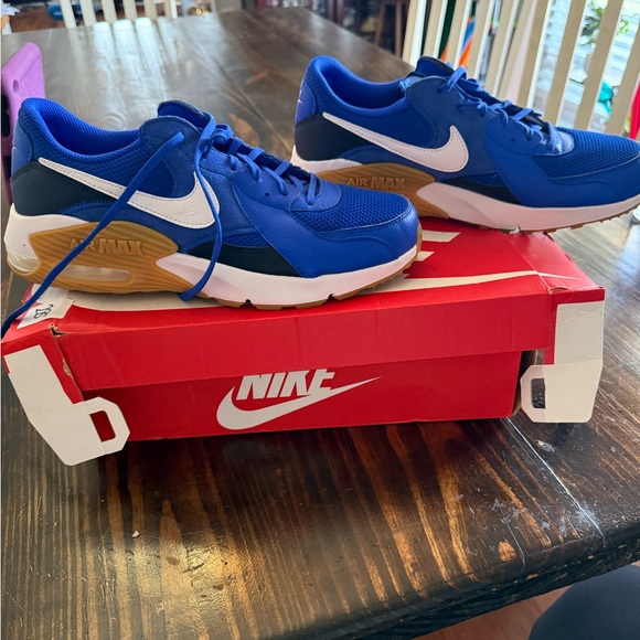 Nike | Shoes | Nike Air Max Royal Blue And Gold Sneakers | Poshmark
